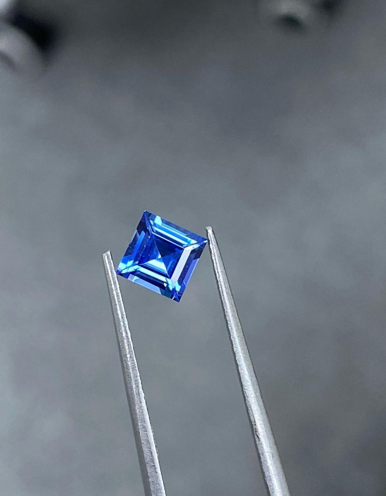 0.70ct Natural Ceylon Blue Sapphire Heated Princess Cut Gemstone :: T ...